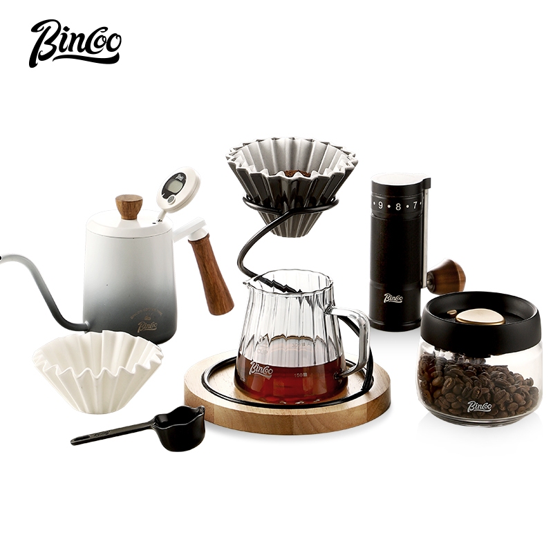 BINCOO Hand Brewed Coffee Set Origami Ceramic Coffee Filter Mug Hand ...