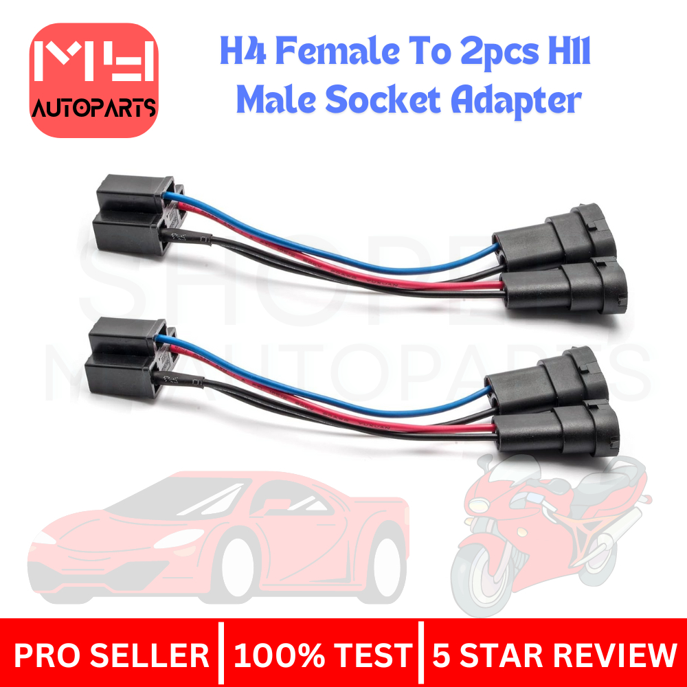 Car Headlight wiring Harness Dual Beam Conversion Cable Socket Plug ...
