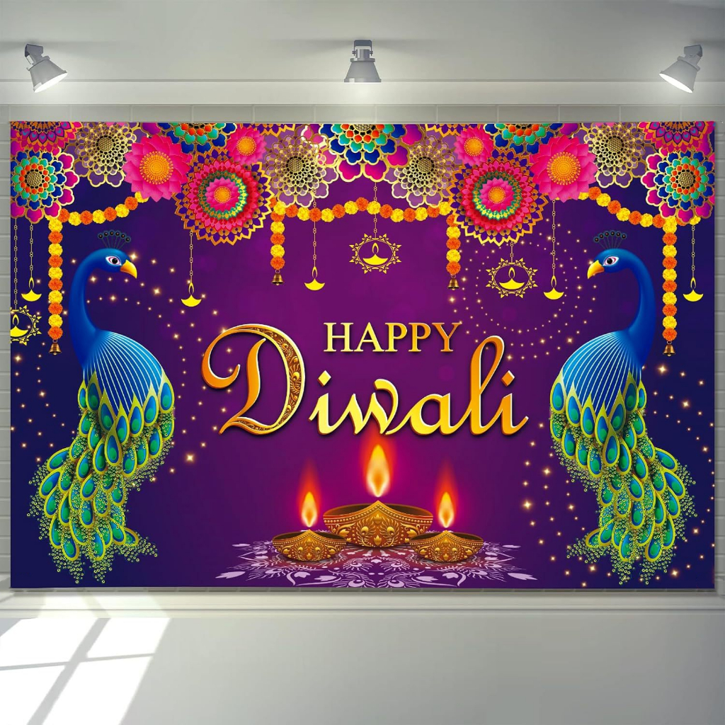 5x3ft Happy Diwali Festival Photography Backdrop Indian Celebration ...