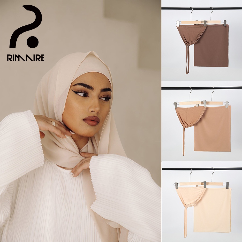 RIMAIRE Chiffon Shawl Pure Color TUDUNG BAWAL 2PCS Chiffon Hijabs ...