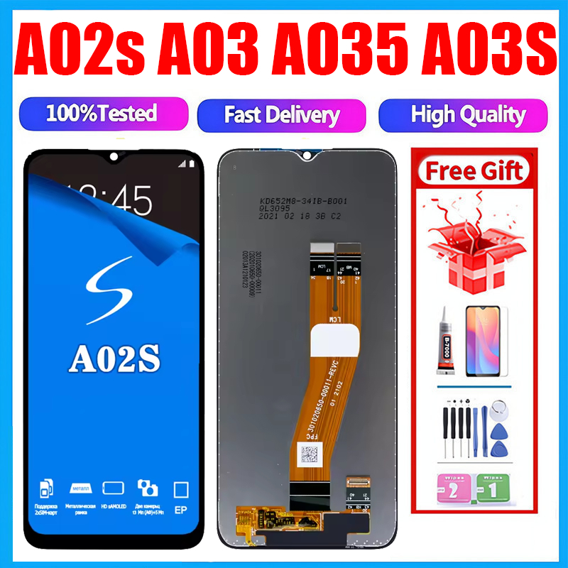Original LCD For Samsung Galaxy A02S / A03 / A03S / A03 Core LCD Display Touch Screen Digitizer ...