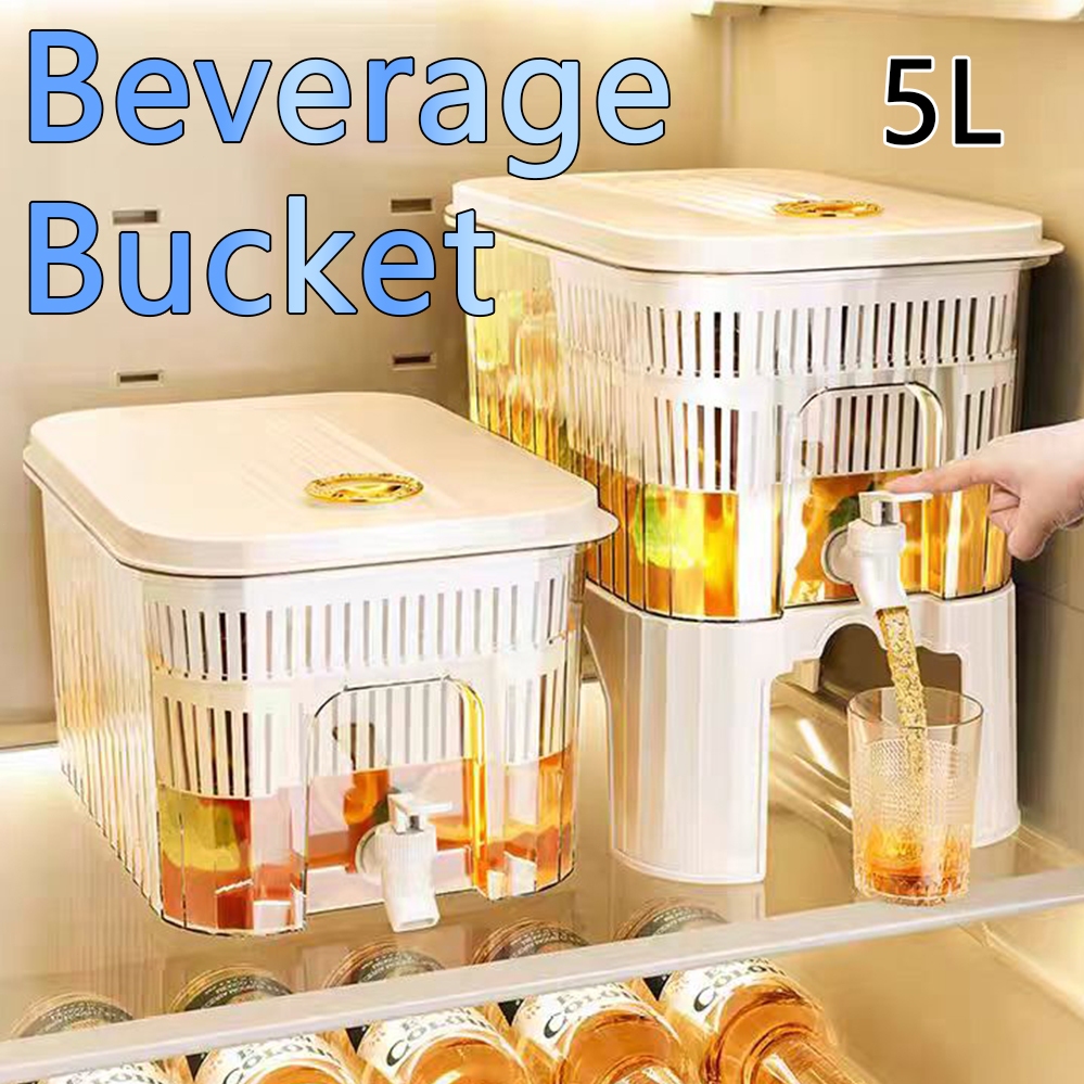 4L 5L Large Capacity Water Dispenser 360° Rotatable Drink Cold Kettle ...