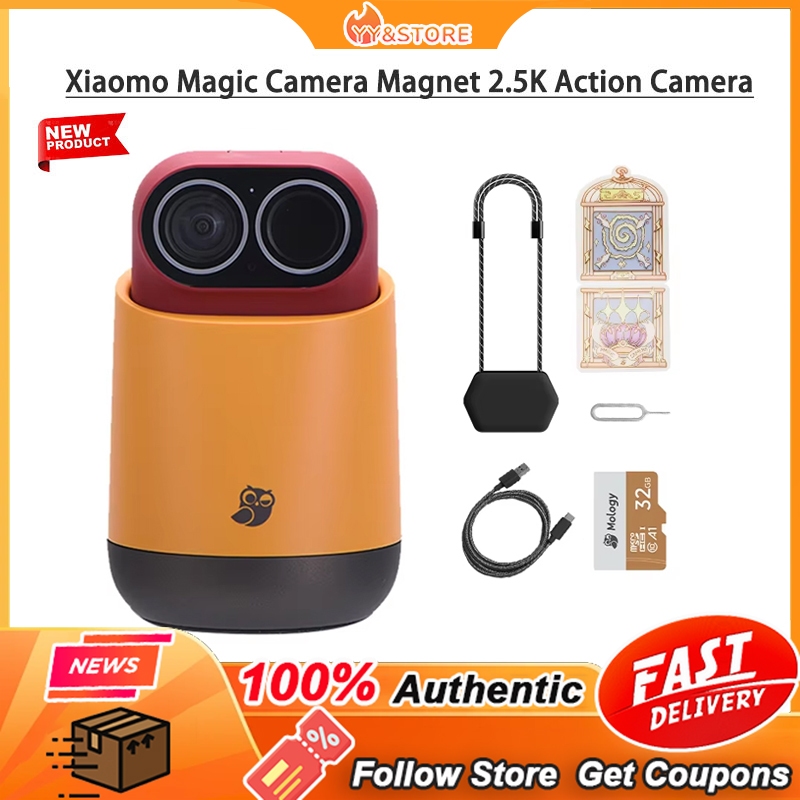 【2024 NEW】Xiaomo Magic Camera Magnet 2.5K Action Camera Household 360 ...