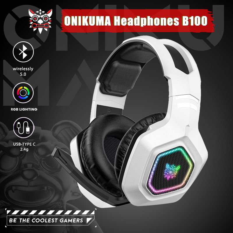 Onikuma B100 Game Headset Bluetooth 5.3/2.4G/AUX 3.5mm Three mode ...