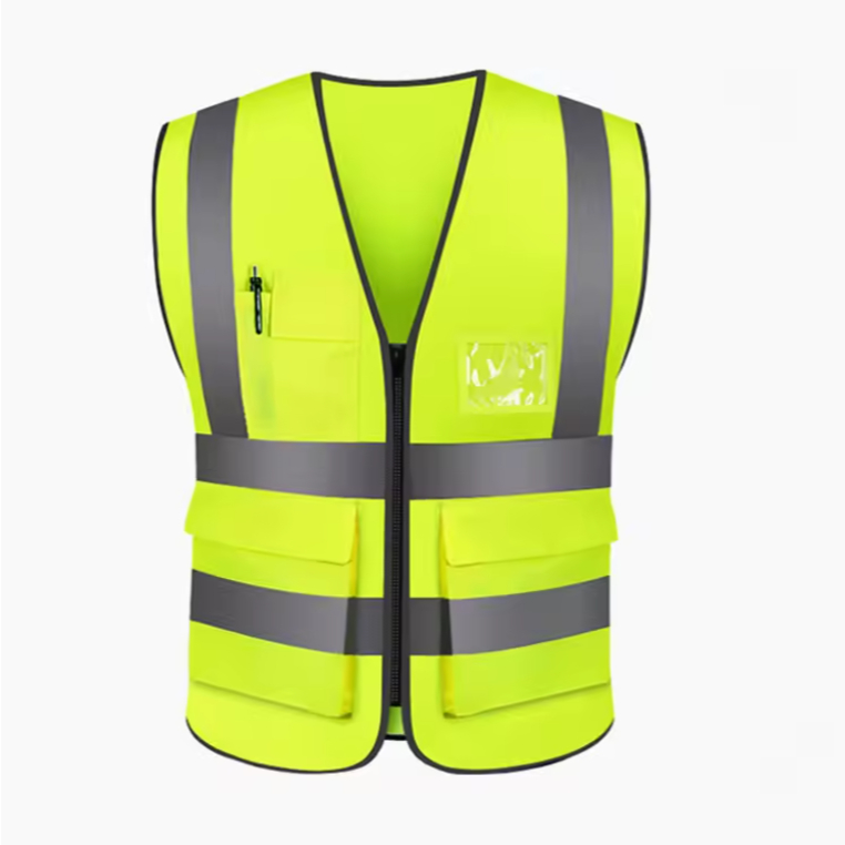 Knitted fabric reflective vest high visibility building safety vest ...