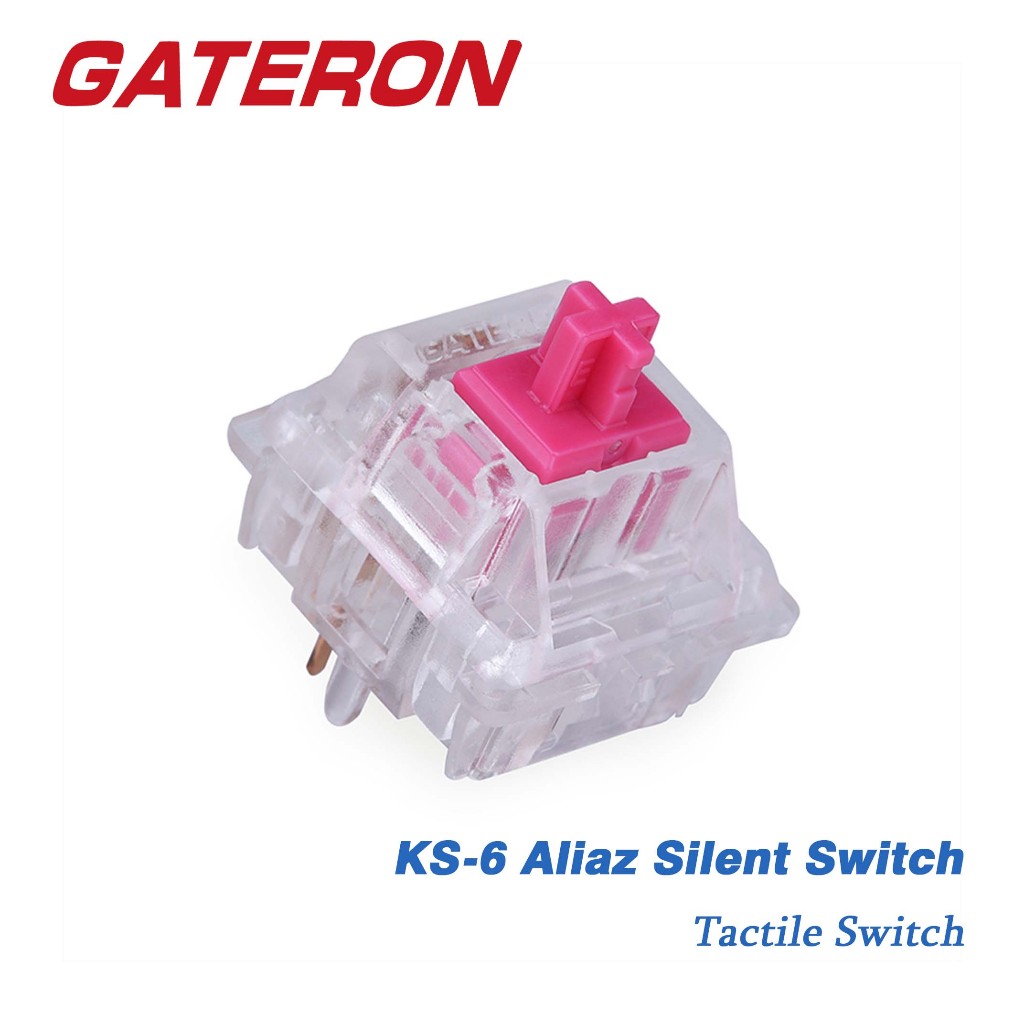 GATERON Aliaz Silent Pink Keyboard Switches Tactile 100gf Key Switches ...