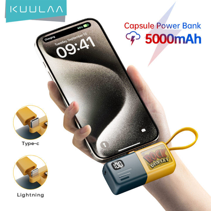 KUULAA 5000mAh 15W original C-type power pack portable backup battery ...