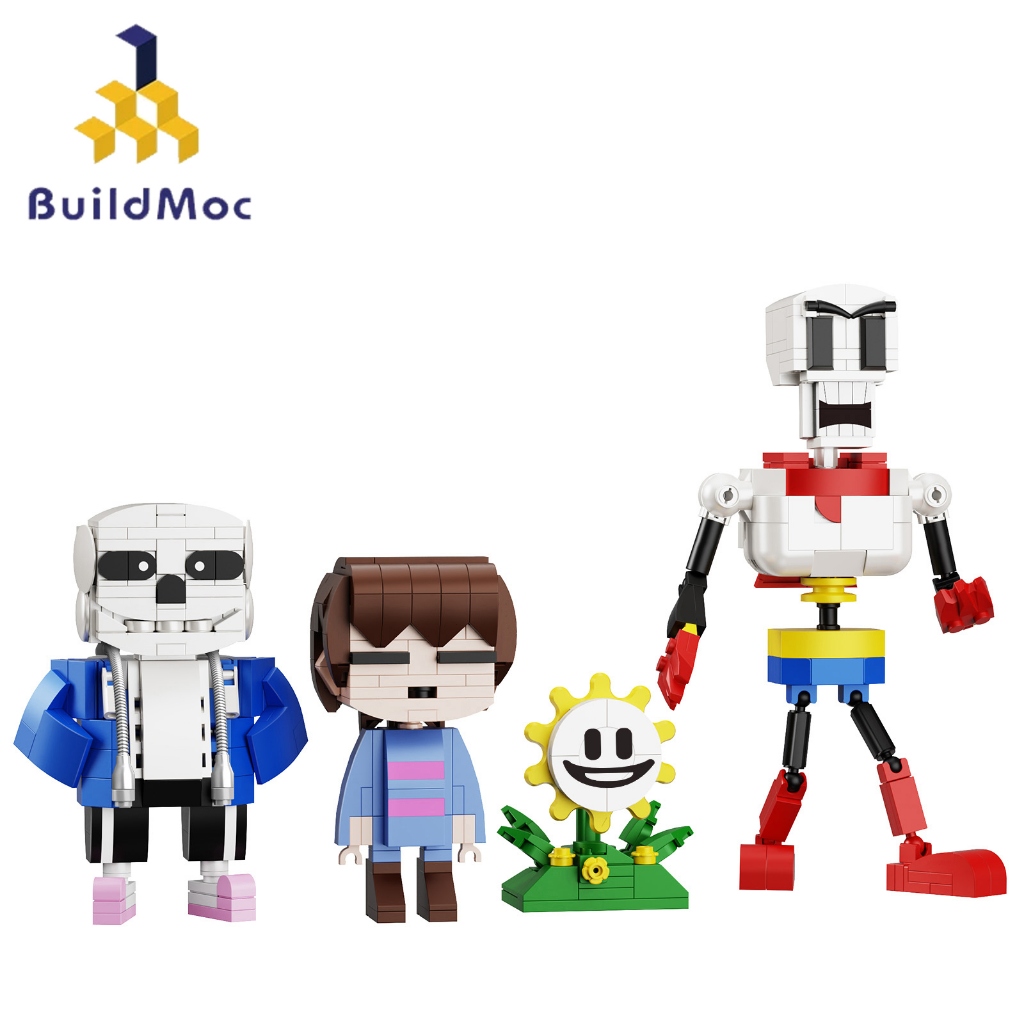 BuildMOC Creative Undertale game Model Frisk and Sans and Flowey and ...