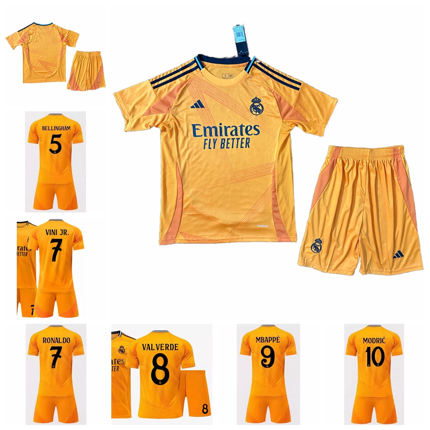 2024-25 Season Real Madrid Kids Adult Jersey Sets Bellingham Vinicius ...