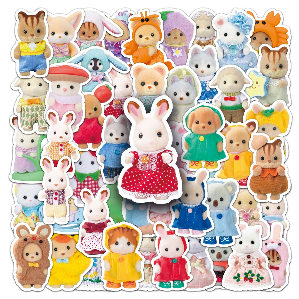 Cute 53 Piece Cute Doll Theme Stickers Waterproof DIY For Phones Laptop ...