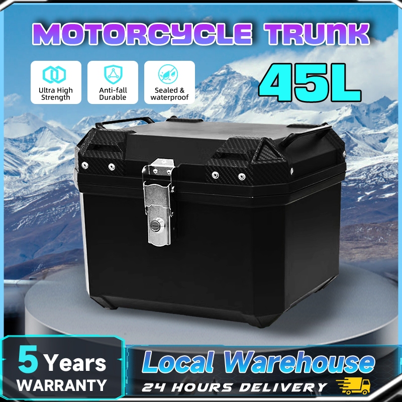 🔥TANKER ABS TOP BOX BELAKANG MOTOR TANKER 45L / 38L ALUMINIUM STAINLESS ...
