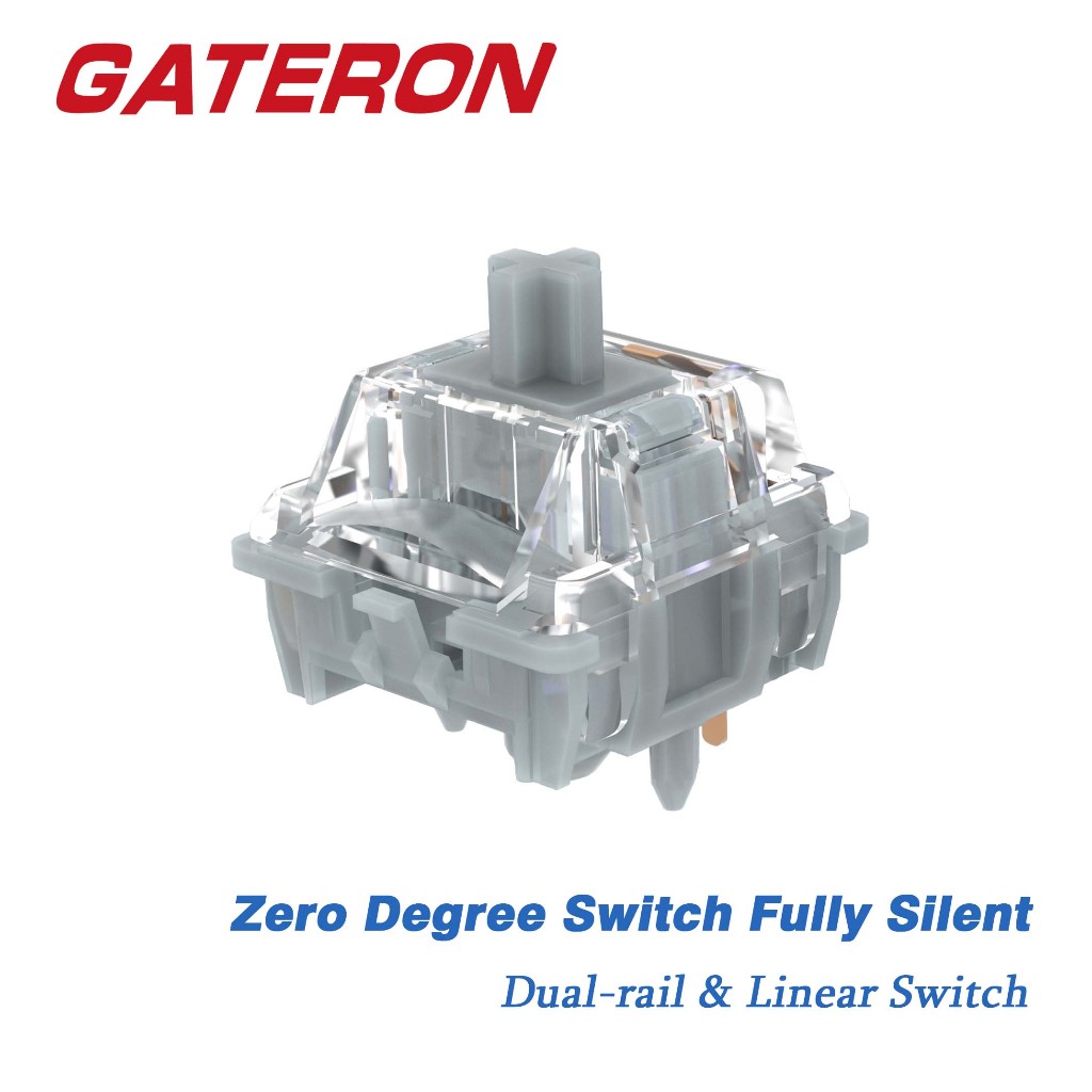 GATERON Zero Degree Fully Silent Silver Keyboard Switches for MX ...