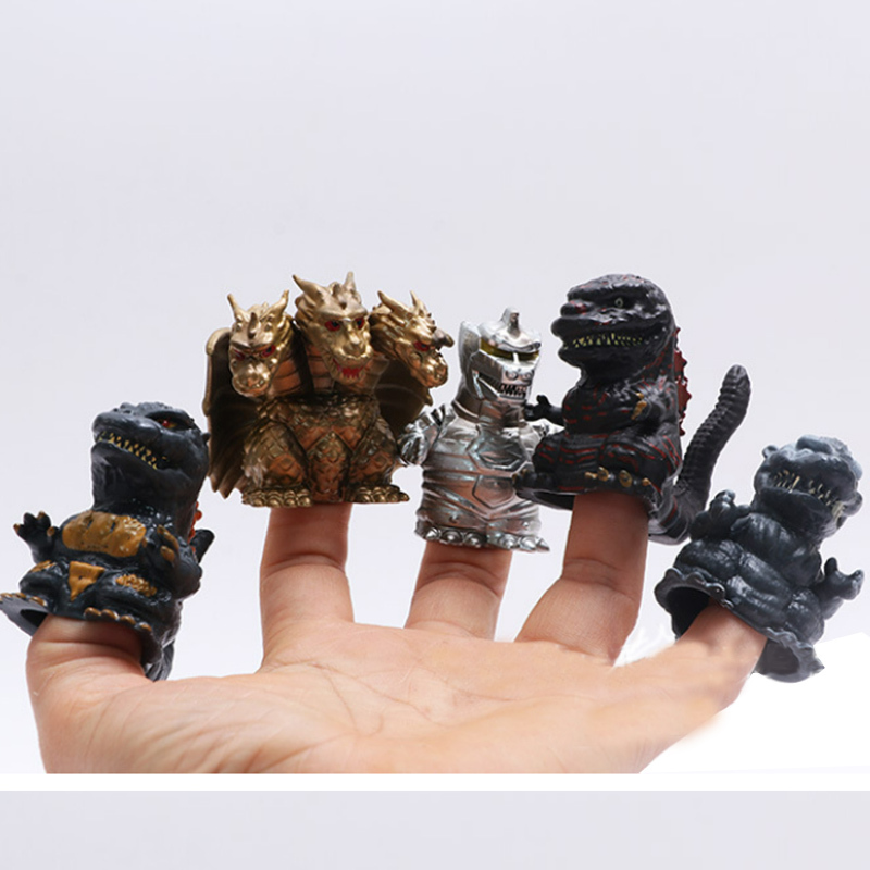 5Pcs 5cm-5.5cm Godzilla Vs King Kong Finger Puppet Mecha Godzilla King ...