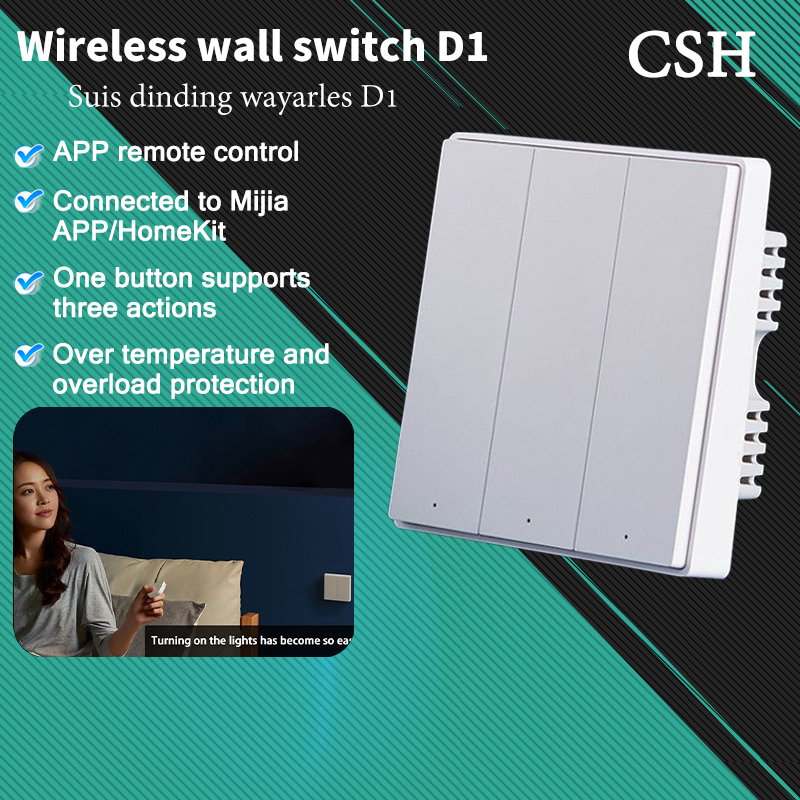 Aqara D1 Smart Wall Switch Smart Home Light Control ZigBee Version Global Version Single ...
