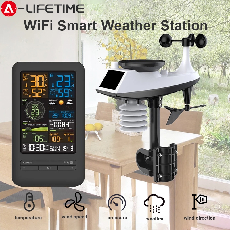 WiFi Smart Weather Station Temperature Humidity Wind Speed Direction ...