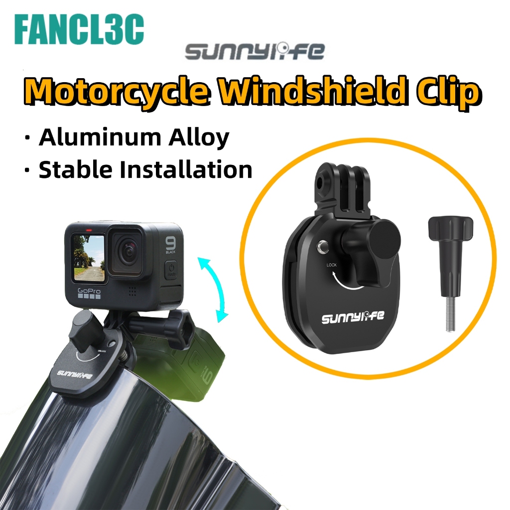 Motorcycle Windshield Clip for Insta360 X5/Ace Pro2/GoPro13/DJI Action ...