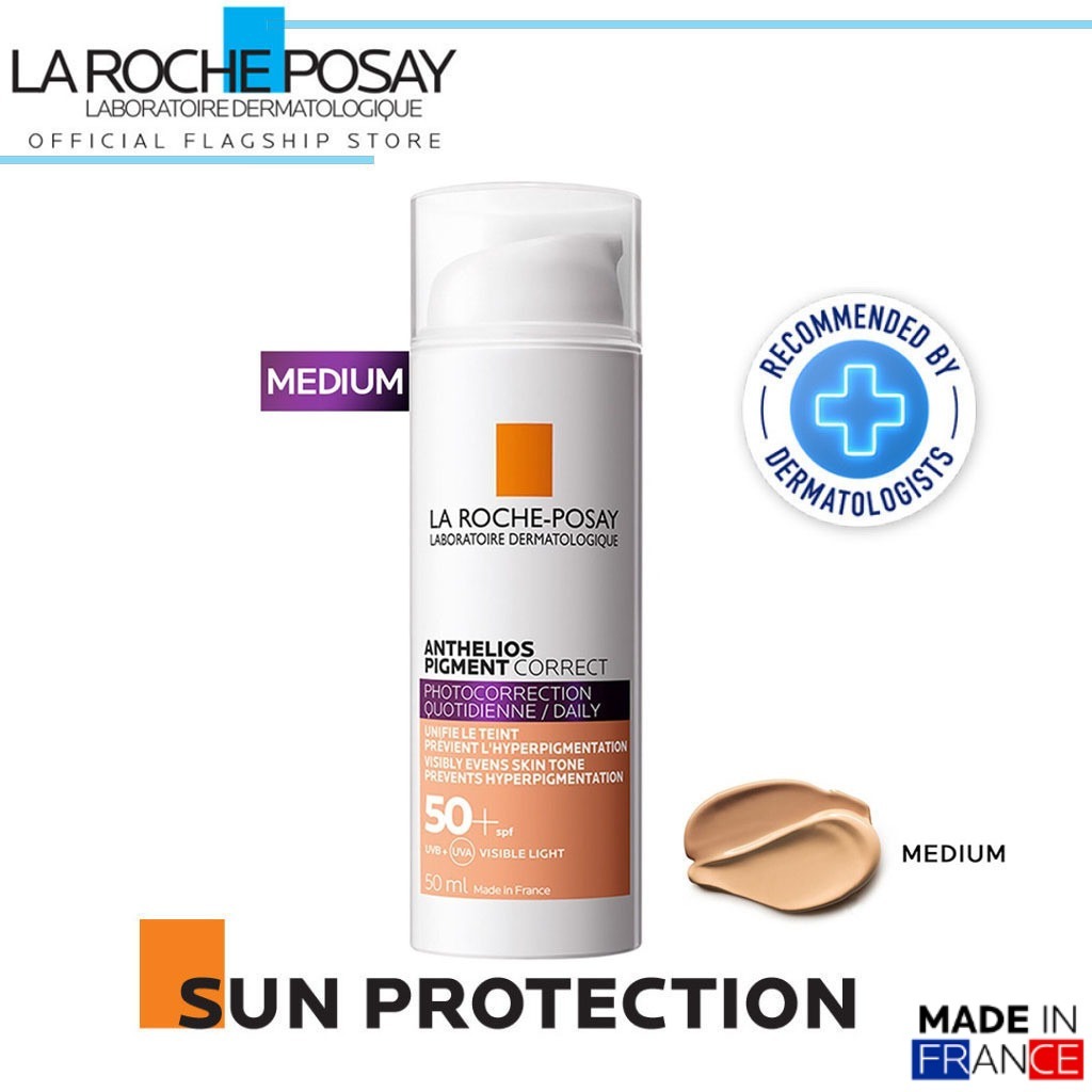 LA roche-posay ANTHELIOS PIGMENT CORRECT SUN CREAM SPF50 50ML | Shopee ...