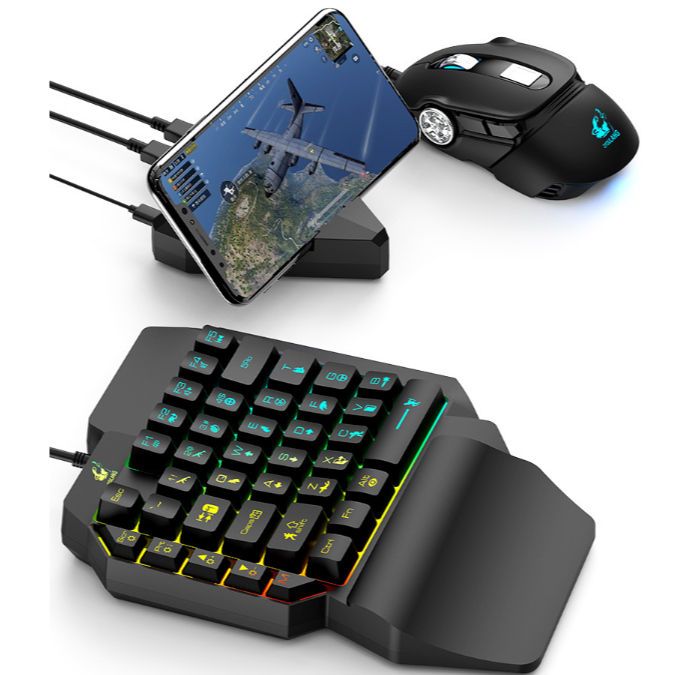 Free Wolf K15 One-handed Keyboard Gun God Throne Left Phone Mechanical ...