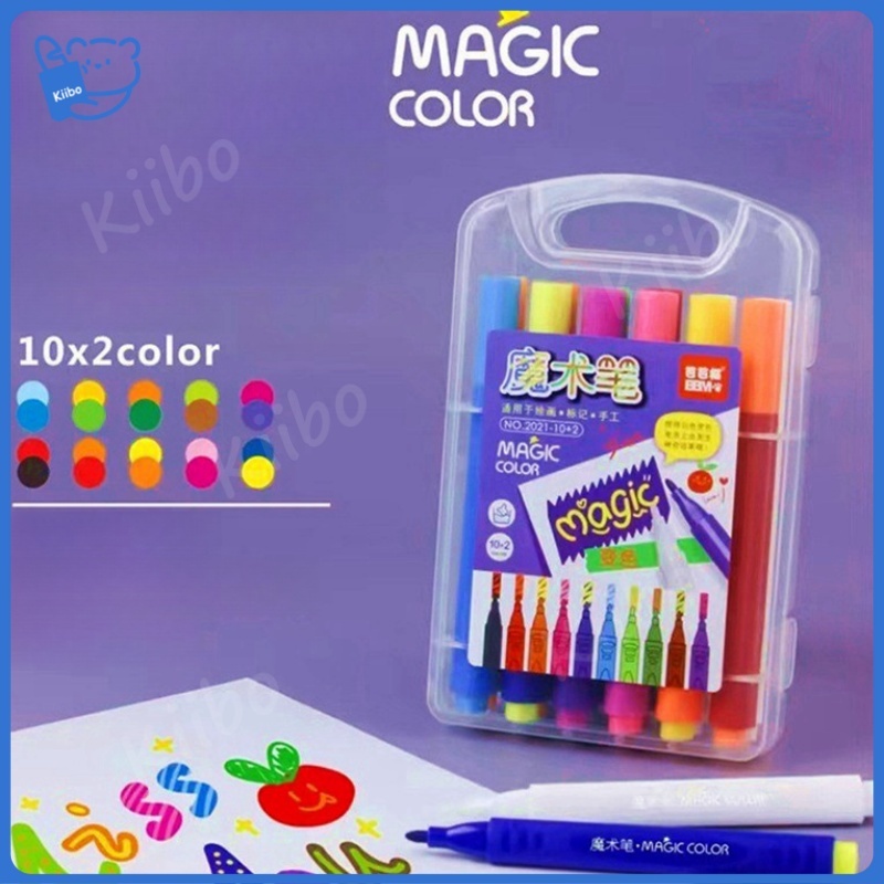 【🇲🇾24h】12Pcs/Box Fun Magic Color Change 10 Plus 2 White Magic Pen ...