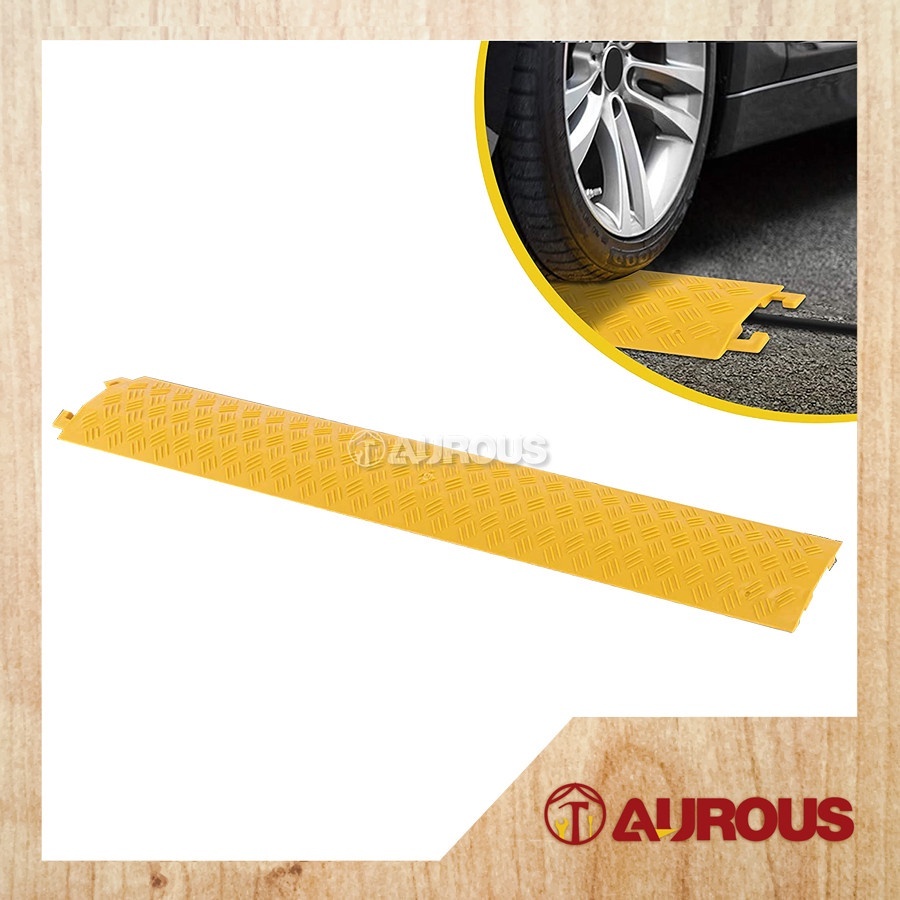 1 METER 1 CHANNEL YELLOW SAFETY PVC CABLE & HOSE PROTECTOR RAMP FLOOR ...