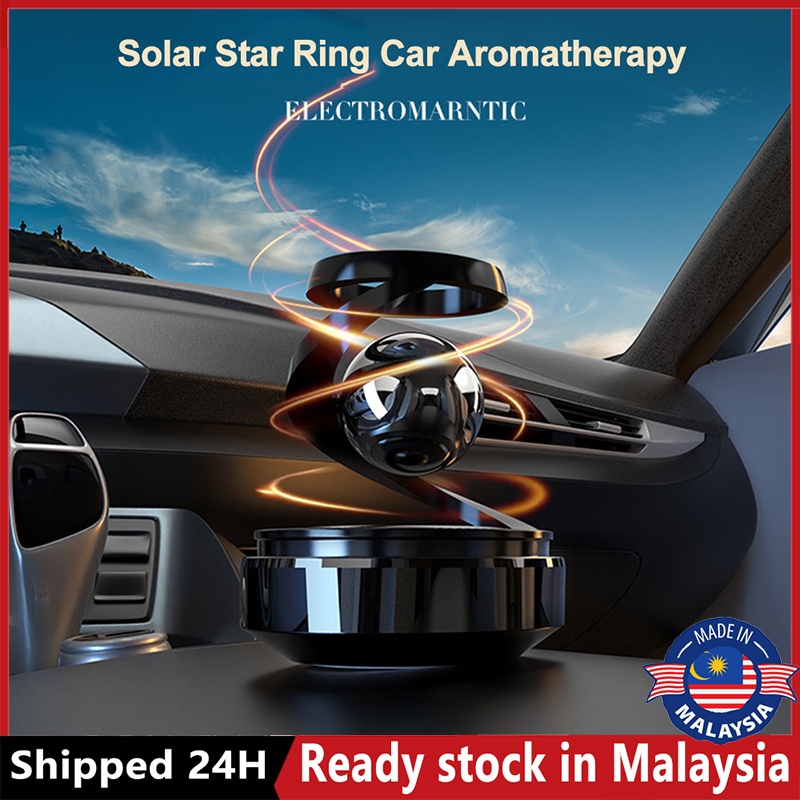 (Local Shipment) Solar Car Air Freshener Car Aromatherapy Oil Diffuser ...