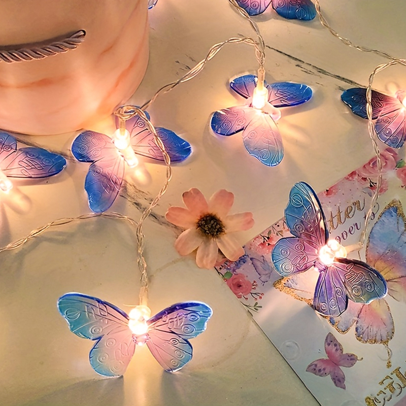【Local】Butterfly Decor Lights LED 1.5M String Lights Battery Powered ...
