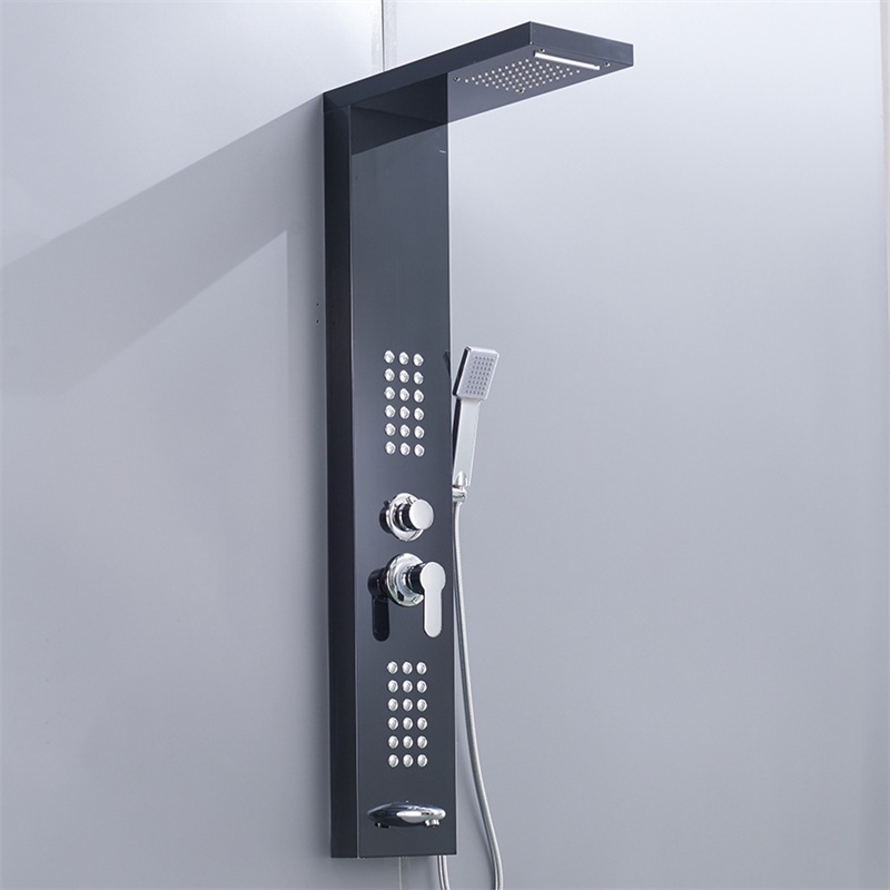 Shower Panel Tower System Stainless Steel 5 in 1 Multi-Function Shower ...