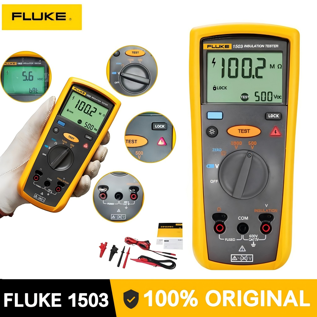 Fluke 1503 Digital Insulation Resistance Tester High Precision ...