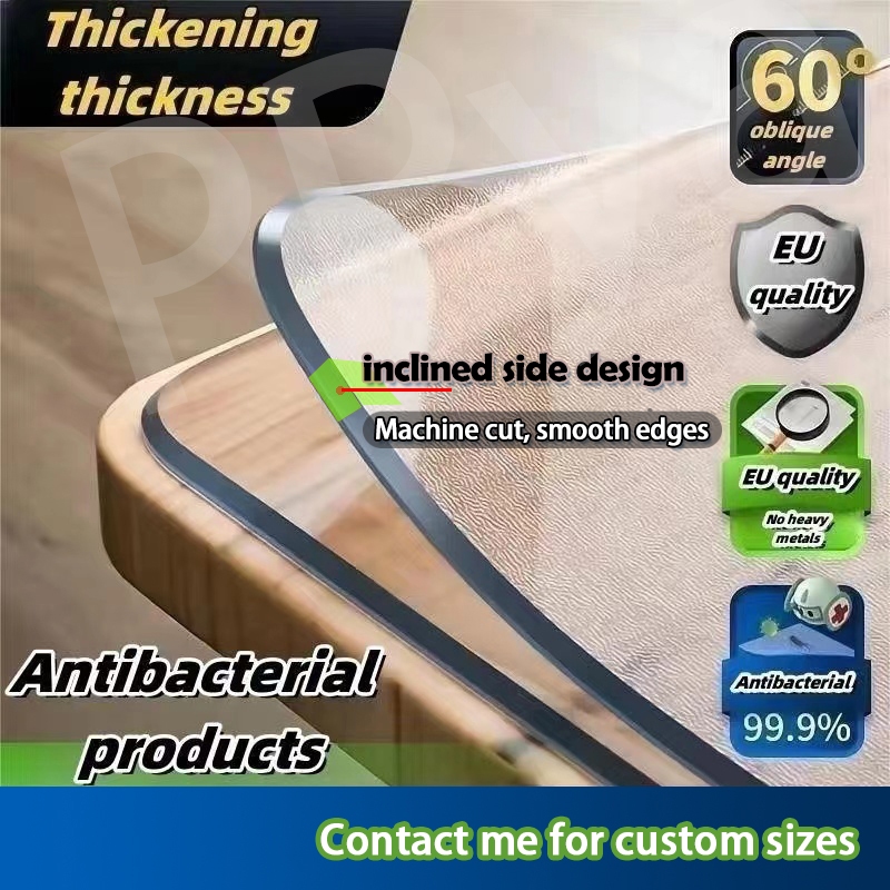 pvc table mat alas meja plastik tebal transparent table cover top makan ...