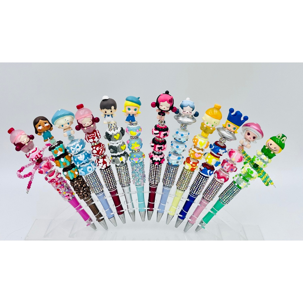 Genuine Cute Pellet Pen Pop Mart Cute Beaded Pen Handmade Creative ...