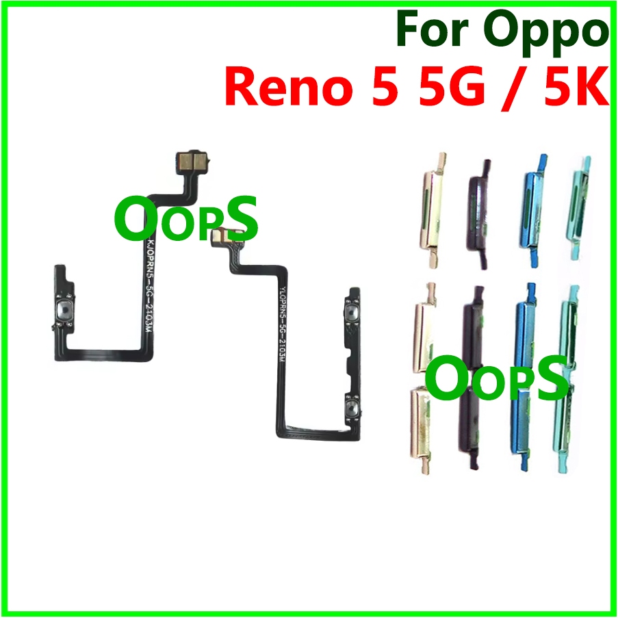 On off Power volume button flex For OPPO Reno 5 5G / 5K Side Key Switch ...