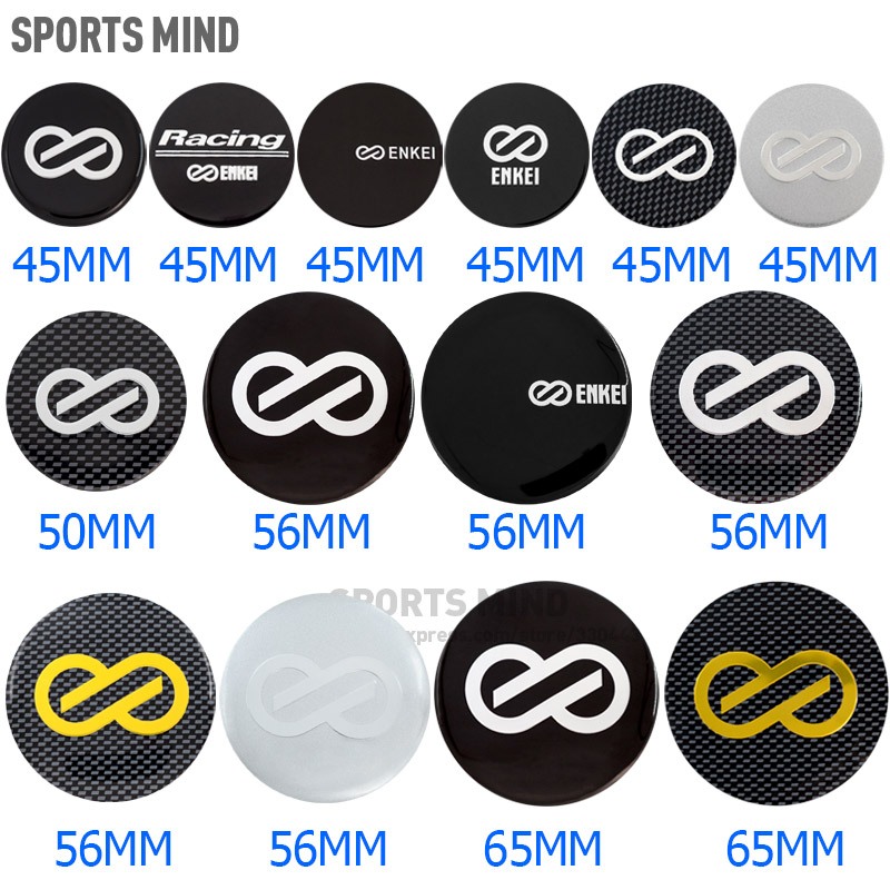 4PCS/lot Car Wheel Center Cap Emblem Sticker For ENKEI Racing Hub Cap ...