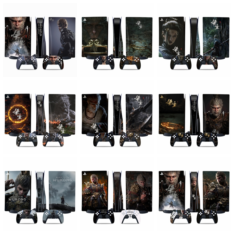 Black Myth: Wukong Pattern Playstation 5 Console Skin and PS5 ...