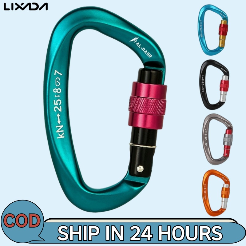 [Lixada Mall] 25KN Professional Climbing Carabiner Screw Locking Gate ...