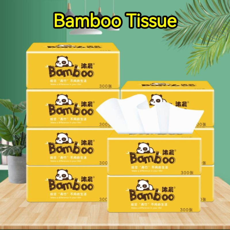 Bamboo Tissue /Tisu/Tissue Soft Facial Tisu 300pcs Non-Fluorescent ...