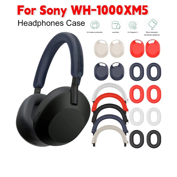 3 In1 Earpads for Sony WH-1000XM5 Wireless Headphones Protective case ...