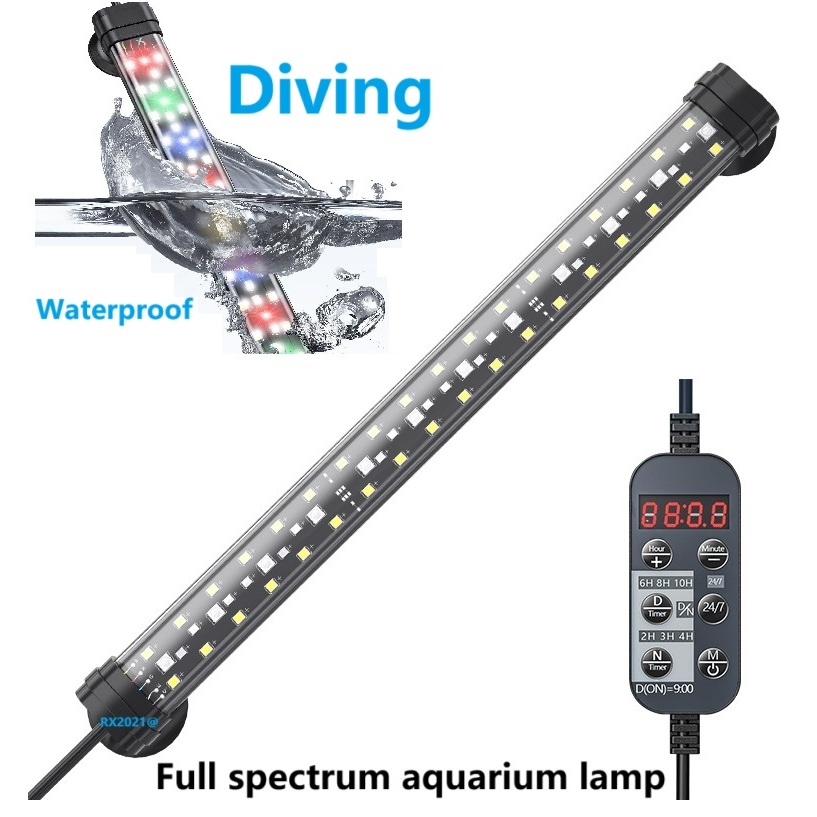 【Free Shipping】Aquatic Lamp Fish Tank Light Full Spectrum LED Aquarium ...