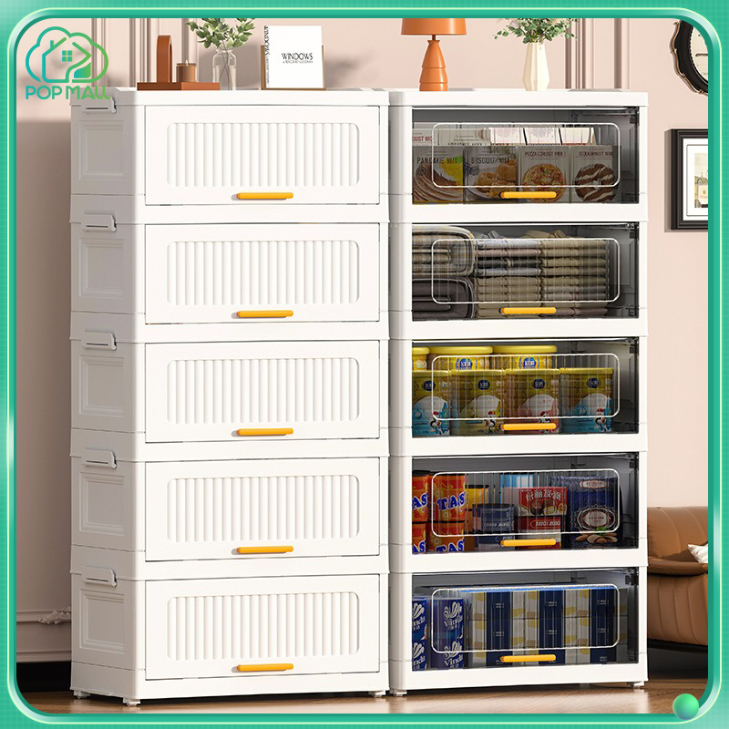 POP Foldable Storage Cabinet Locker Chest Kitchen Cabinet Storage Box ...