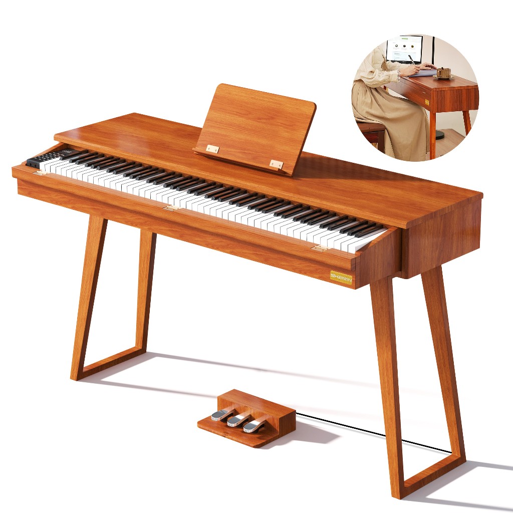 Digital piano 88 keys piano keyboard electronic stand pedal cover ...
