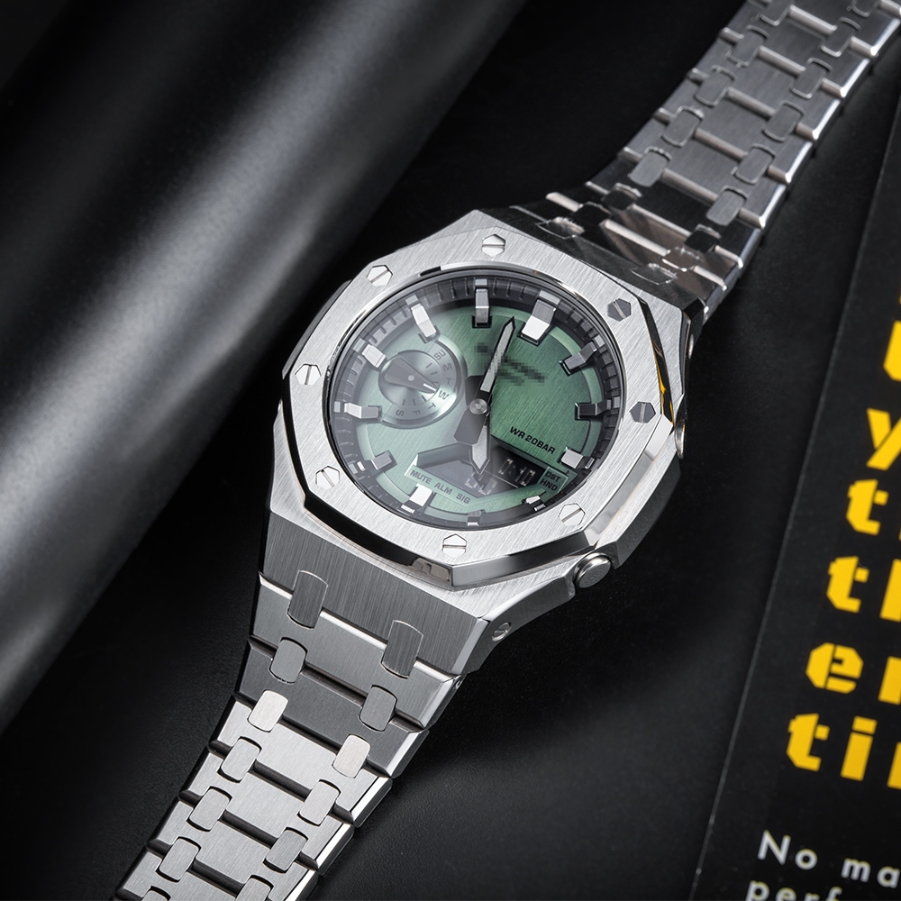 GM2100 Modified for G Shock Watch Band Strap Stainless Steel Watch Case Bezel Replacement ...