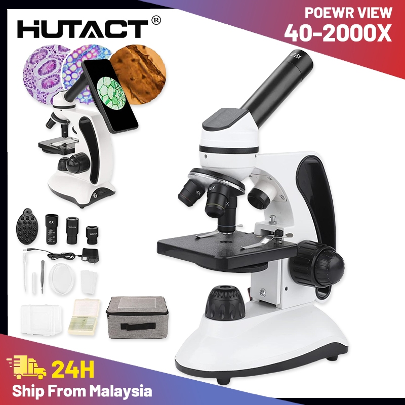 HUTACT 40~2000x Microscope for kids, Students, Adults and Beginners ...