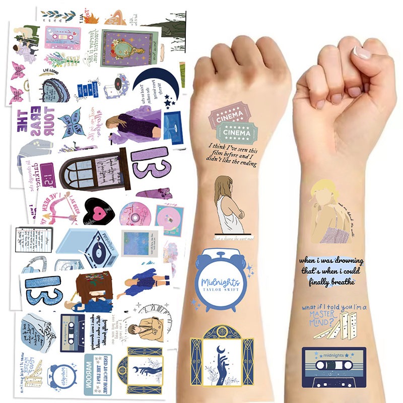 10pcs/set Singer Taylor Swift Tattoo Patch Taylor Swift Concert ...