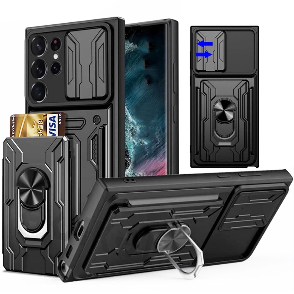 Shockproof Heavy Hard Casing Case with Metal Stand and Card Slot for ...