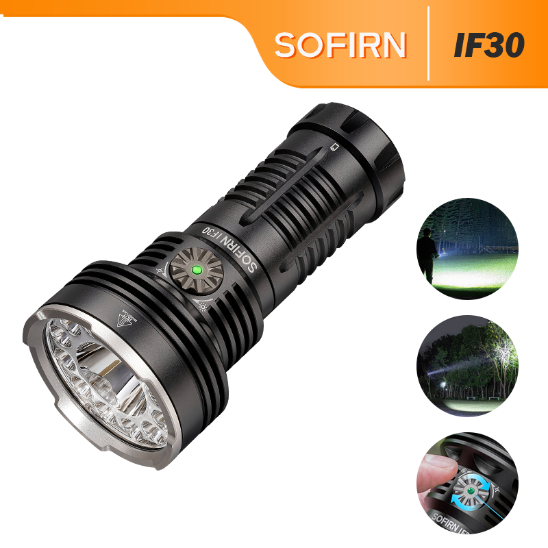Sofirn IF30 EDC Powerful Flashlight 12000lm 32650 Battery variable ...