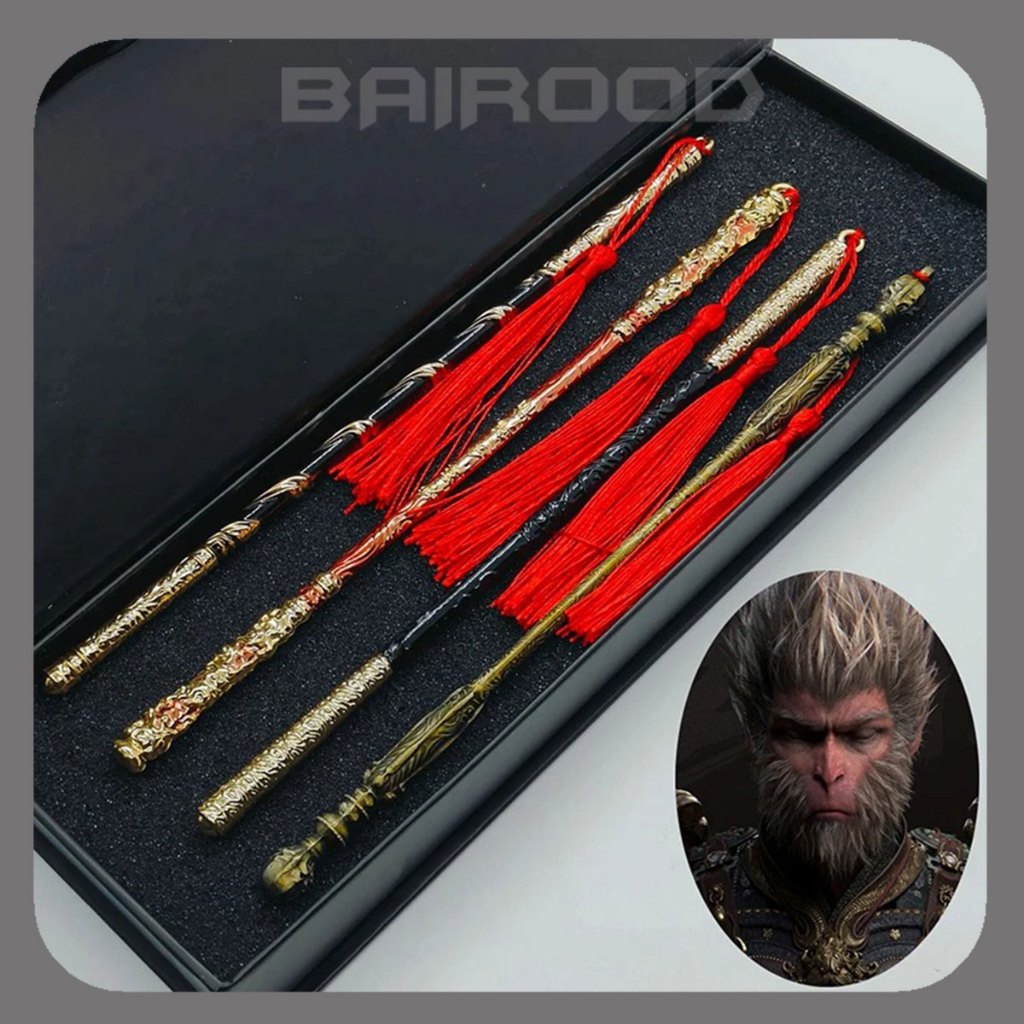 22CM Black Myth WuKong Weapon Keychain Cudgel Key Chain Keyring ...