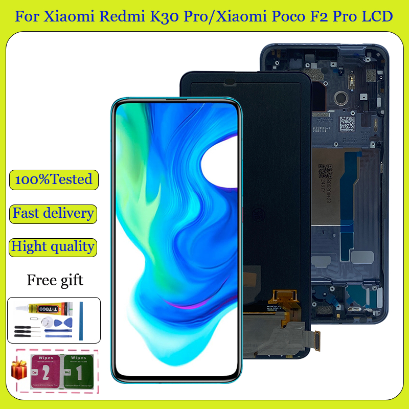 Original AMOLED xiaomi Poco F2 Pro/Redmi K30 pro LCD Display Touch Screen With Frame Replacement ...
