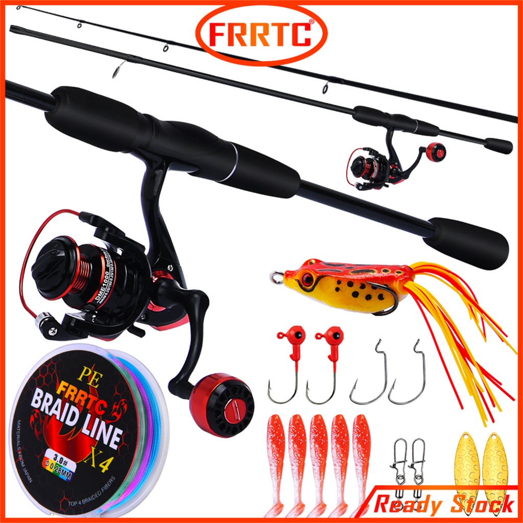 FRRTC Fishing Set 1.65m/1.80m Spinning Fishing Rod and Reel Set 2 ...
