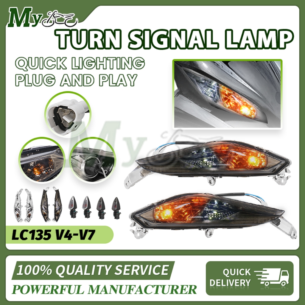 Lc135 V4-V7 Motorcycle Signal Light Front Rear Indicator Light Smoke Clear Yamaha Lc135 V4 V5 V6 ...