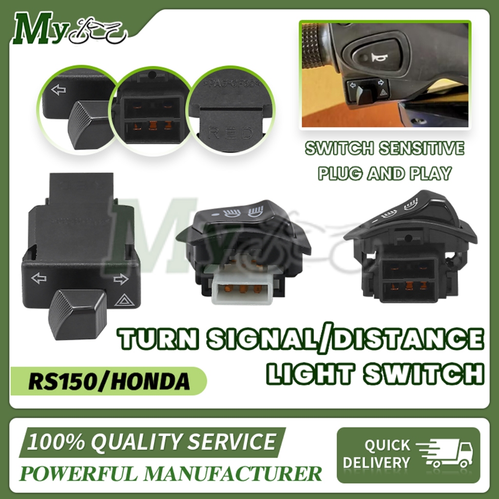 Honda 3 Pins/5 Pins Dual Signal Switch Button High And Low Beam Pnp ...