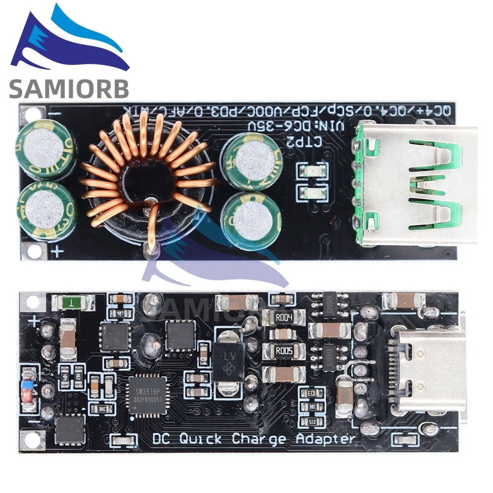 SW3516 QC4.0 QC3.0 USB Type-C Mobile Phone Quick Charge Adapter 6 -35V Step Down Buck Boost ...